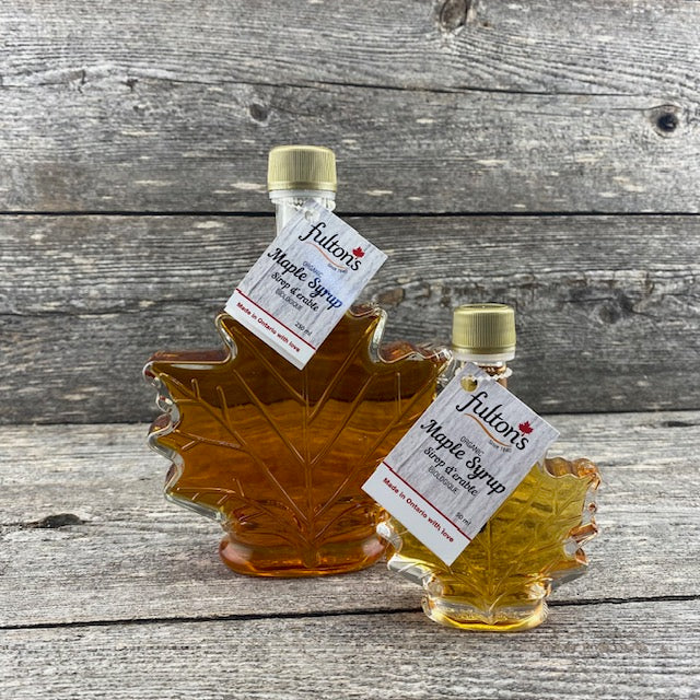 Pure Organic Maple Syrup - Glass Fancy Leaf – Fulton's Sugar Bush and ...